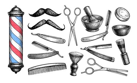 Conjunto De Barbería Accesorios Para El Afeitado Y Corte De Pelo