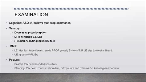 Case Report Le Limb Weighting For Ataxiaproprioception Discussion