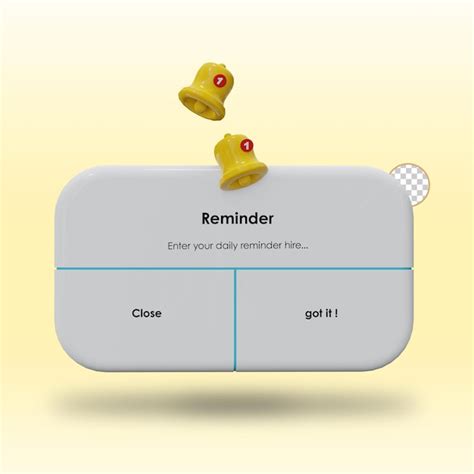 Premium Psd Reminder In 3d Design Mockup Template