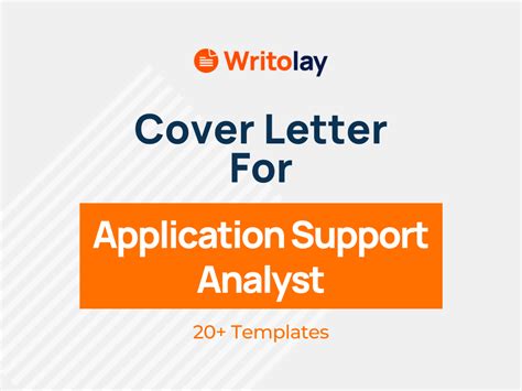 Application Support Analyst Cover Letter Example 4 Templates Writolay