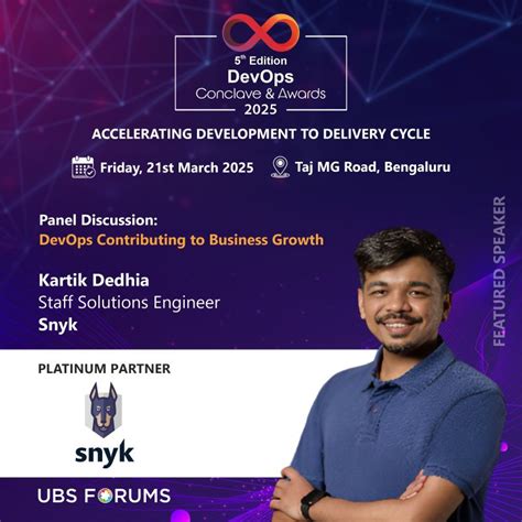 Devops Devsecops Cloud Innovation Ubsfdevops Futureofdevops Kartik Dedhia