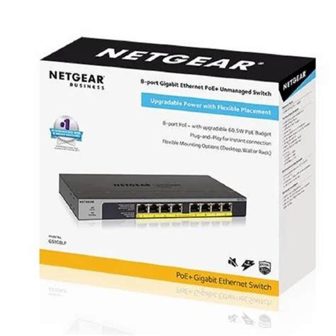 Netgear GS LP Port Gigabit POE Switch LAN Capable Black At Piece In Raipur