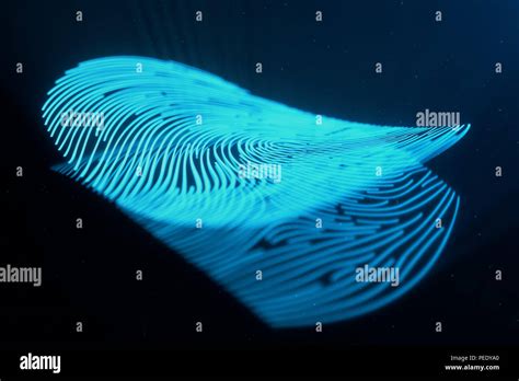 3d Illustration Fingerprint Scan Provides Security Access With Biometrics Identification