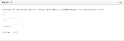 Solved Assume Each Value Below Shows An Integer In S Chegg