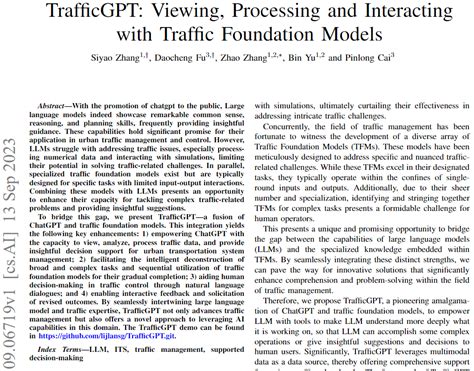 Trafficgpt：利用大模型技术解决交通问题 Oschina 中文开源技术交流社区