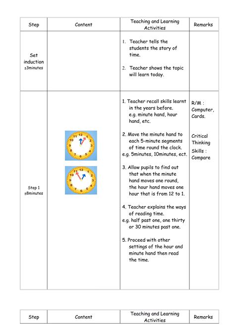 Math Year 4 Times Doc