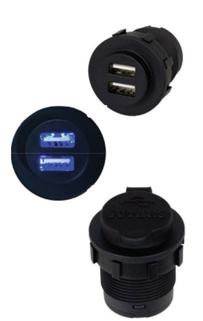 Sutars Dual Usb Socket Illuminated Australian Boating Supplies