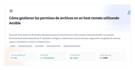 cómo gestionar los permisos de archivos en un host remoto utilizando ansible labex