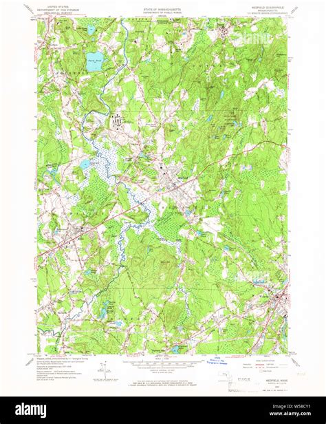 Massachusetts Usgs Historical Topo Map Ma Medfield 350287 1957 24000
