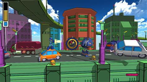 Mega Man Cel Shaded Scene In Unity Runity3d