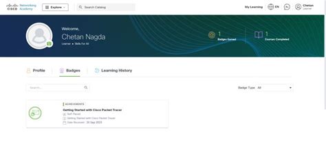 Chetan Nagda On Linkedin I Have Just Achieved A Badge From Cisco Networking Academy On The Topic