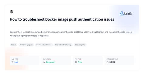 How To Troubleshoot Docker Image Push Authentication Issues Labex
