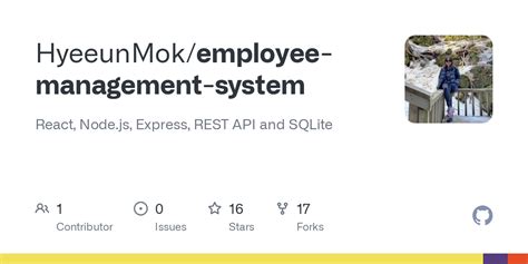 Github Hyeeunmokemployee Management System React Nodejs Express