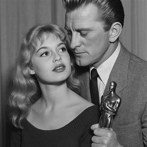 Cinema Brigitte Bardot And Kirk Douglas Set In The Early 1950s — Written In An Engaging