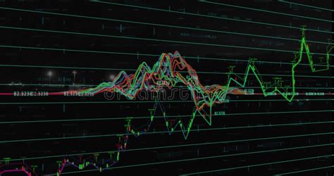 Composite Of Data Processing Over Grid And Landscape Stock Illustration Illustration Of People
