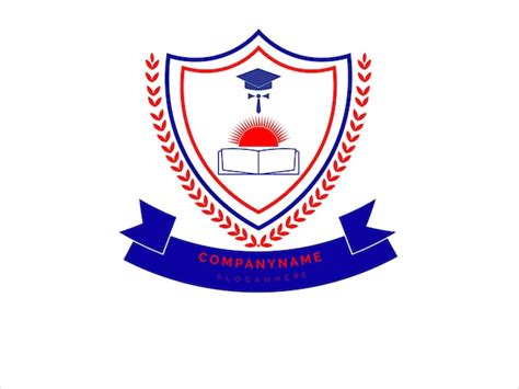 Modèle De Conception De Logo De Lycée Vectoriel Gratuit Vecteur Premium