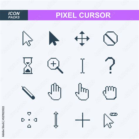 Vector De Stock Pointer Cursor Icons Computer Web Arrows Mouse Cursors