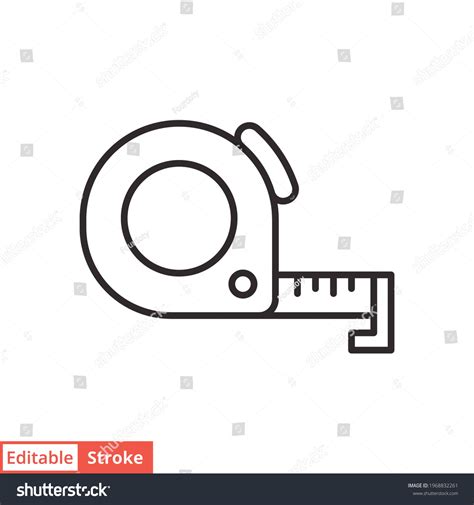 Measure Tape Line Icon Simple Outline Stock Vector Royalty Free 1968832261 Shutterstock