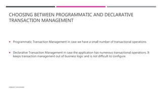 Spring Transaction Management PPT
