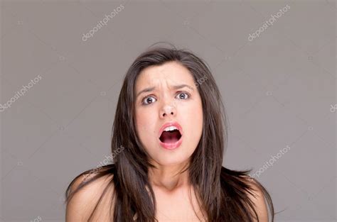 Screaming Naked Topless Woman Stock Photo Pxhidalgo