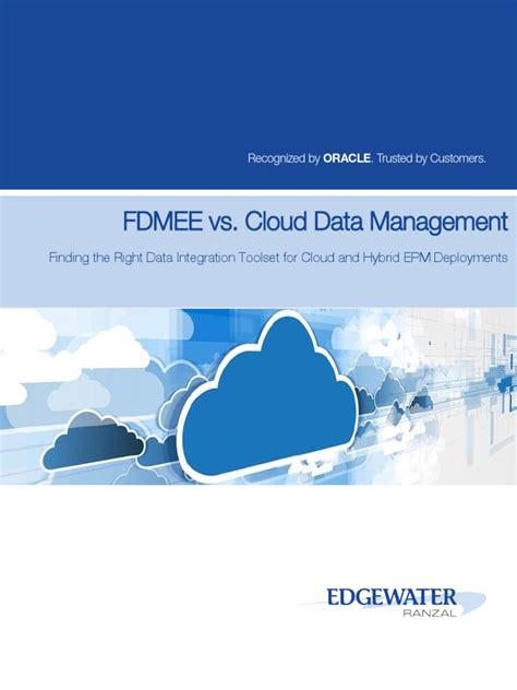 Whitepaper Fdmee Vs Cloud Data Management Pdf Cloud Computing