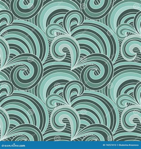 Seamless Abstract Curl Pattern Stock Vector Illustration Of Curve