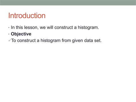 Constructing A Histogram Pptx