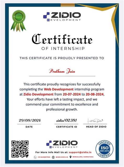 Pratham Jain On Linkedin Internship Grateful Learning Thankyou Zidio