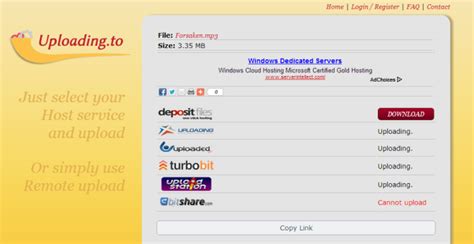 Upload Files To Multiple File Hosting Services At Once Uploading To