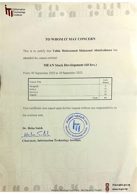 Meanstack Fullstackdeveloper Iticertificate Webdevelopment Yahia Abdelrahman