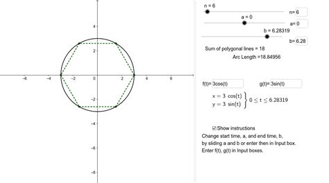 Arc Length Parametric Curve Geogebra