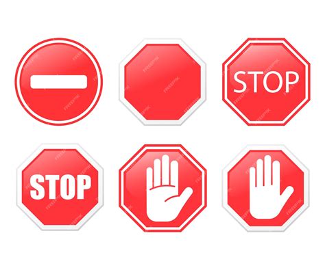 Premium Vector Stop Sign Isolated On White Background Vector Illustration