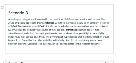 Solved A Family Psychologist Was Interested In The Chegg Com