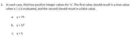 solved 1 in each case find two positive integer values for