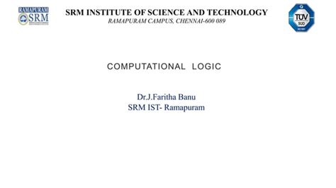 Computational Logic First Order Logic Ppt
