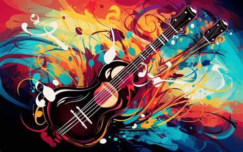 Premium Ai Image Melodic Abstract Musical Harmony