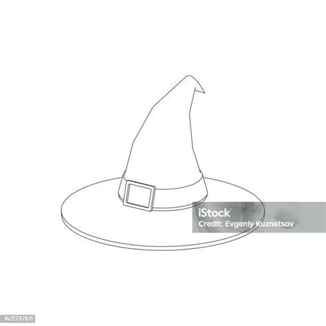 흰색 배경에 마녀 모자의 흑백 그림 벡터 일러스트레이션 마녀 모자에 대한 스톡 벡터 아트 및 기타 이미지 마녀 모자 일러스트레이션 0명 Istock