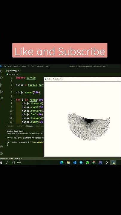 Amazing Pattern Using Python Turtle 🐢 Programming Python Youtube