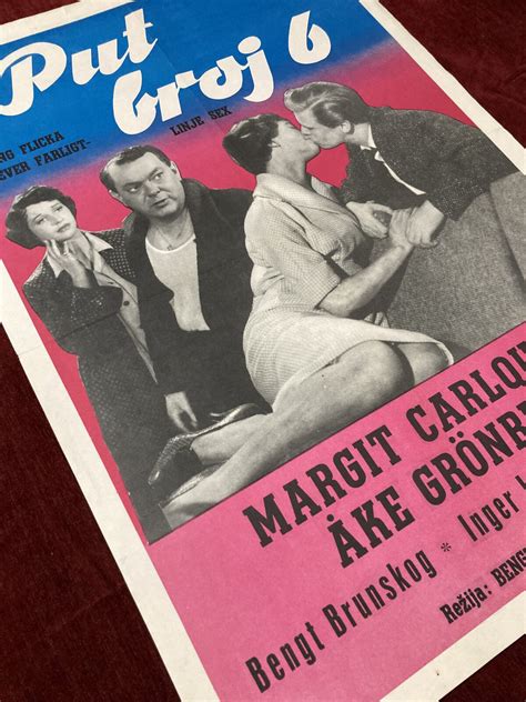 Line Six Movie Poster Vintage Original Sweden Blomgren