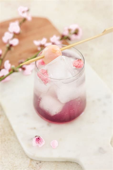 Sakura Lychee Spritz Mocktail Veggiekins Blog