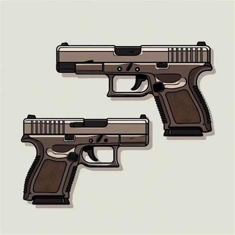Premium Photo Dual Glock Weapons Vector Unleashing Power And Precision