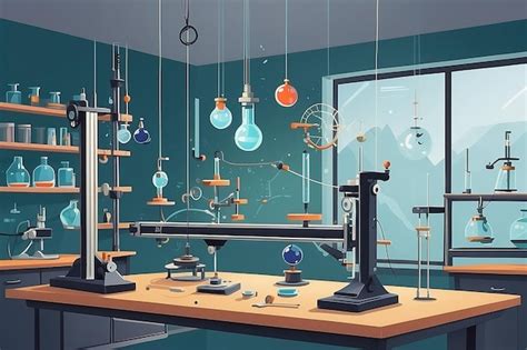 Premium Photo Physics Lab Setup Vector Pendulums And Magnets Illustration