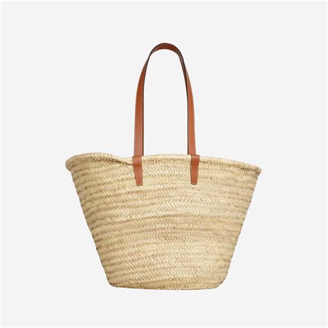 셀린느 미디움 클래식 파니에 팜 리프 카프스킨 탄 Celine Kream