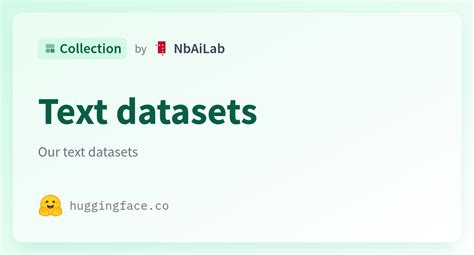 Text Datasets A Nbailab Collection