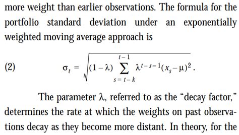 Volatility Calculation