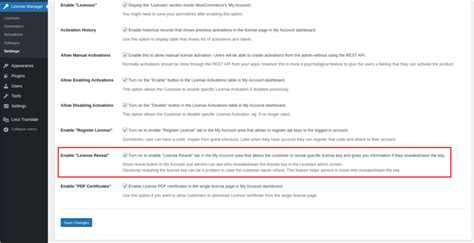 License Revealing Digital License Manager