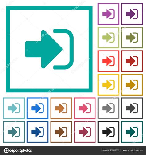 Sign Flat Color Icons Quadrant Frames White Background Stock Vector By ©renegadehomie 208119668