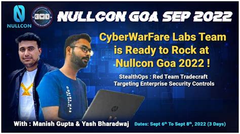 Nullcon Cyberwarfare Cyberwarfarelabs Cyberattack Redteam Cybersecurity