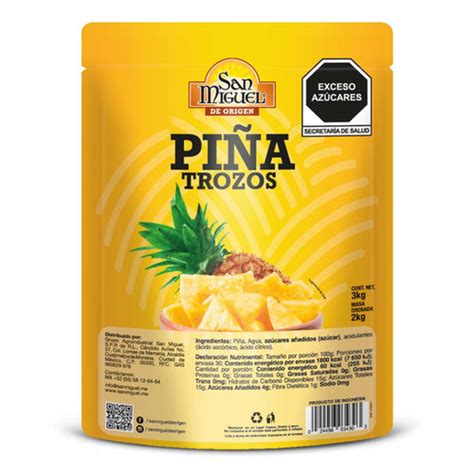PiÑa En Trozos 6 Pouch De 3kg Tienda San Miguel