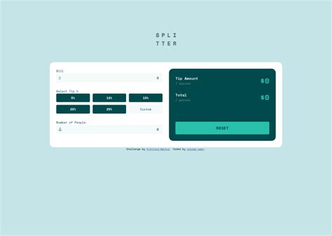 Frontend Mentor Tip Calculator App Main Using Css Grid Flex Coding Challenge Solution